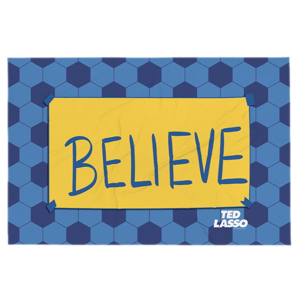 Ted Lasso Believe Fleece Blanket Warner Bros Shop Uk