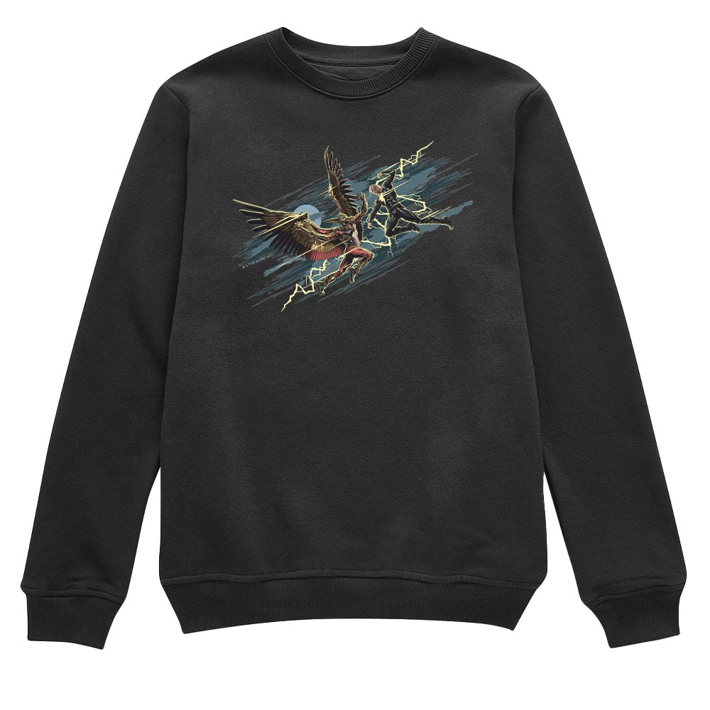 Black Adam & Hawk Man Adult Sweatshirt