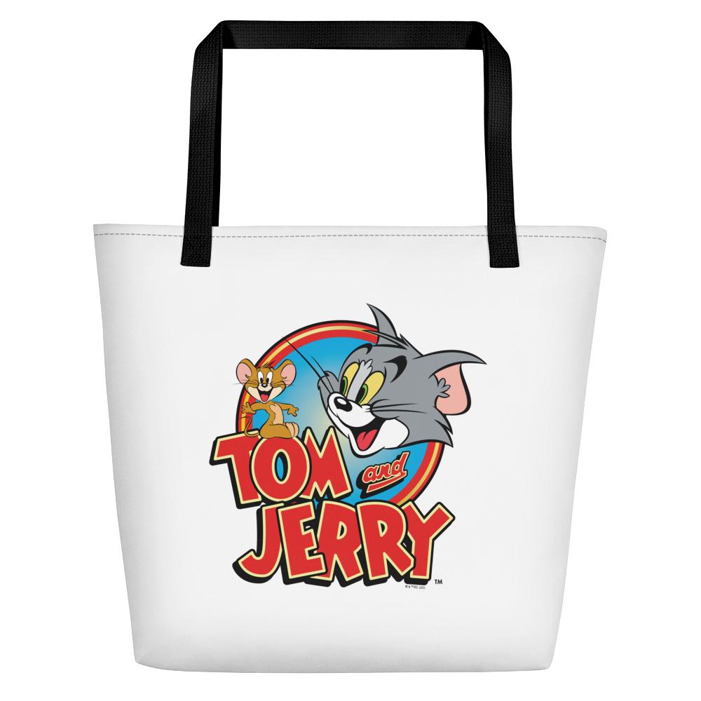 Tom and Jerry Logo Premium Tote Bag