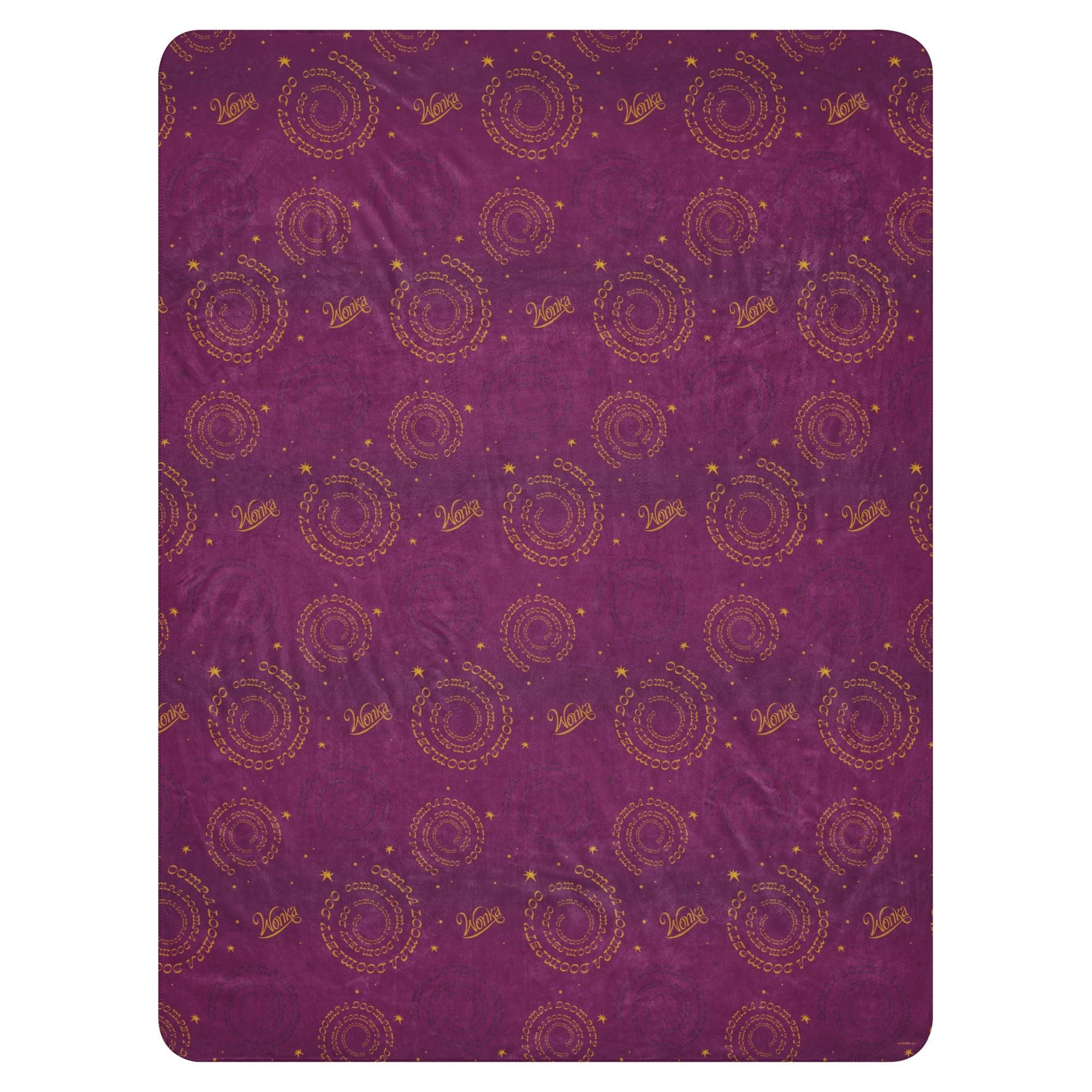 Wonka Swirl Pattern AOP Sherpa Blanket